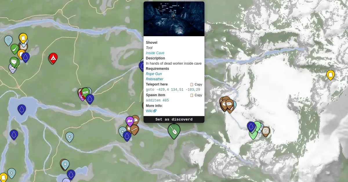 Shovel - Sons Of The Forest Map