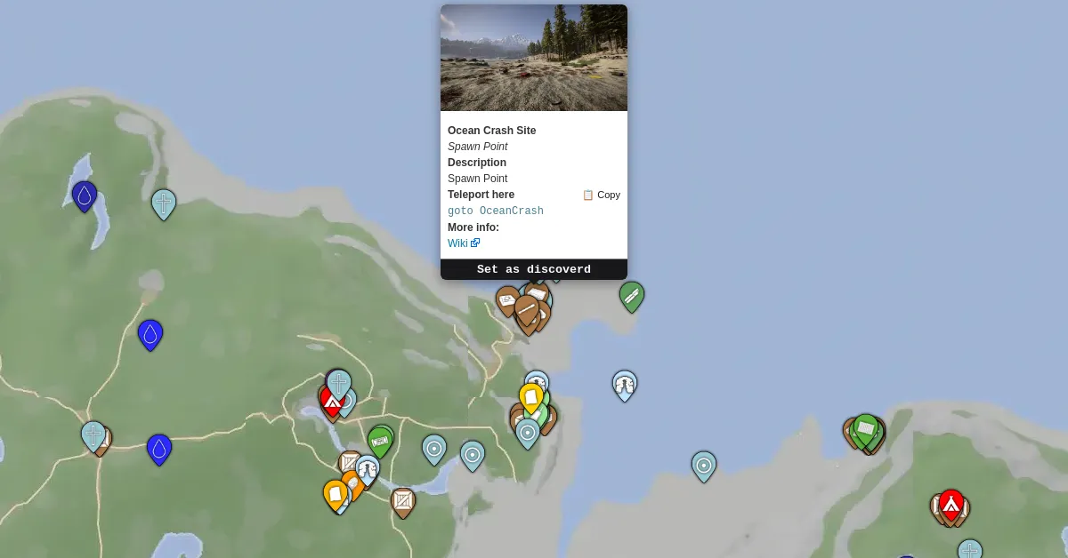 Ocean Crash Site - Sons Of The Forest Map