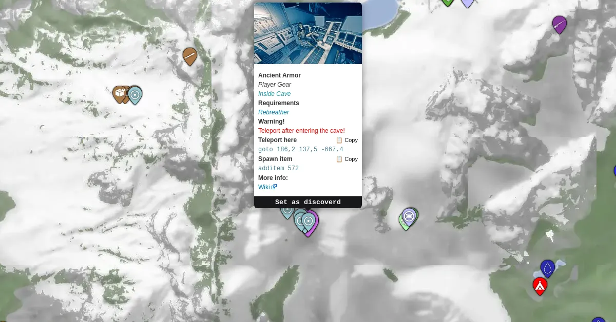 Ancient Armor - Sons Of The Forest Map