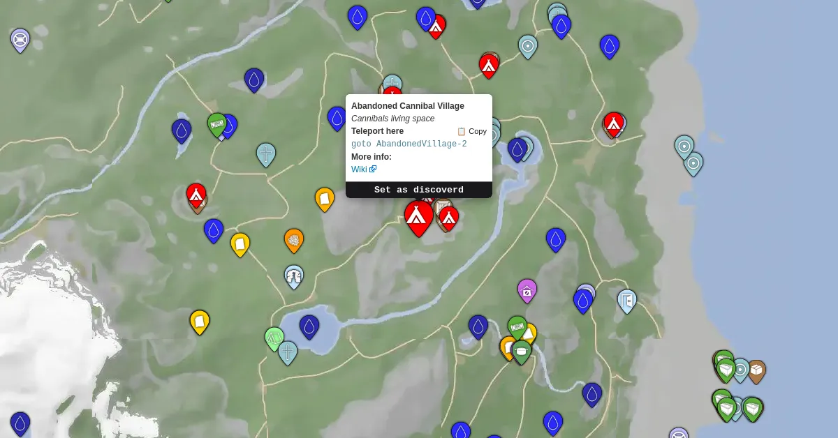 Abandoned Cannibal Village - Sons Of The Forest Map
