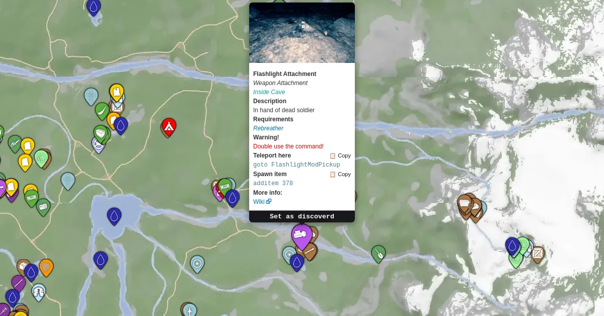 Flashlight Attachment - Sons Of The Forest Map