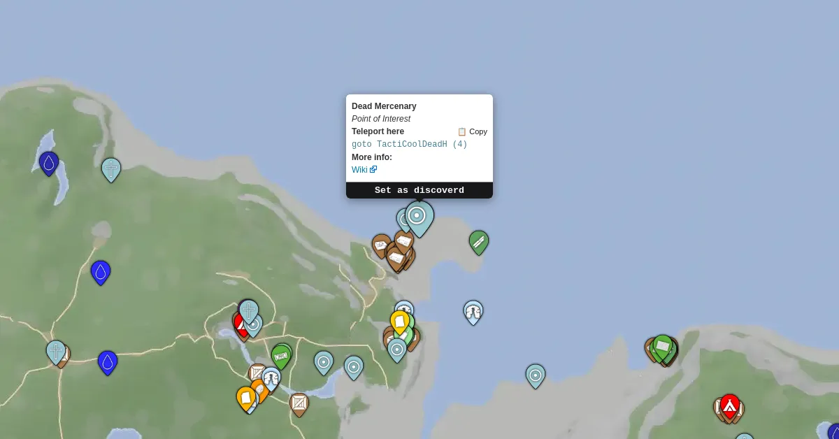 Dead Mercenary - Sons Of The Forest Map