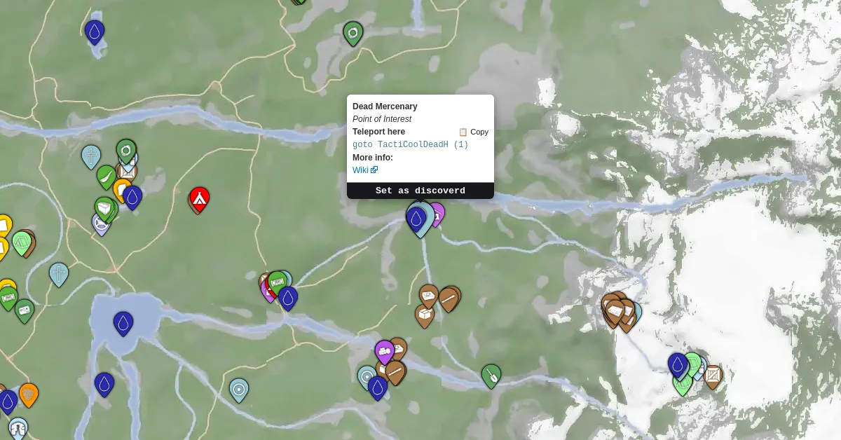 Dead Mercenary - Sons Of The Forest Map