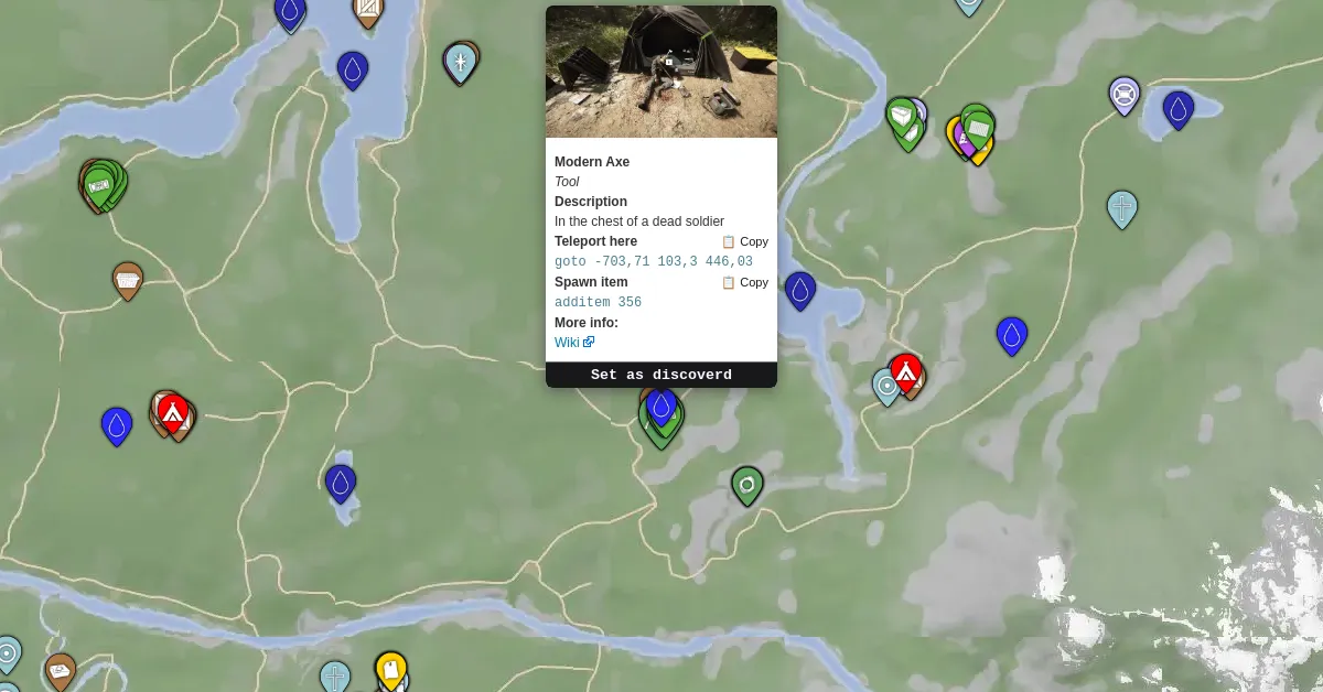 Modern Axe - Sons Of The Forest Map