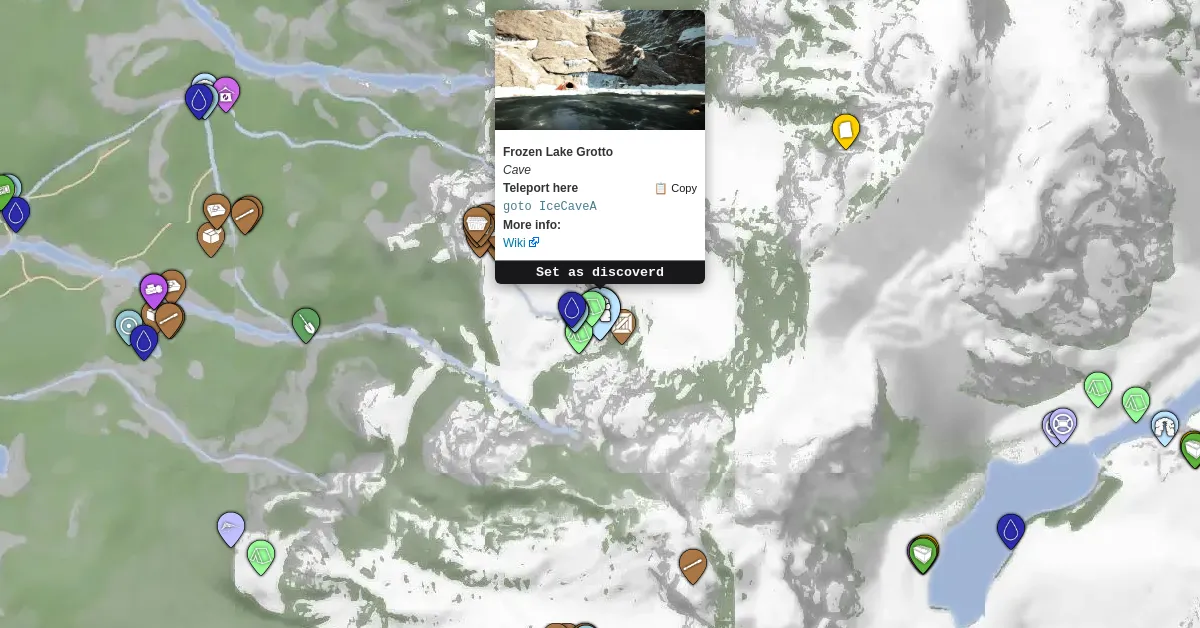 Frozen Lake Grotto - Sons Of The Forest Map