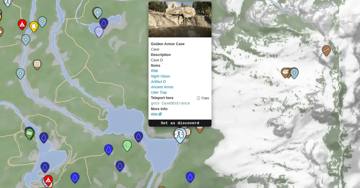 Golden Armor Cave - Sons Of The Forest Map