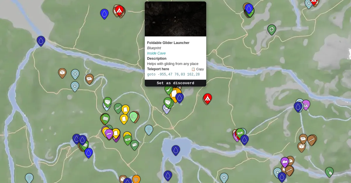 Foldable Glider Launcher - Sons Of The Forest Map
