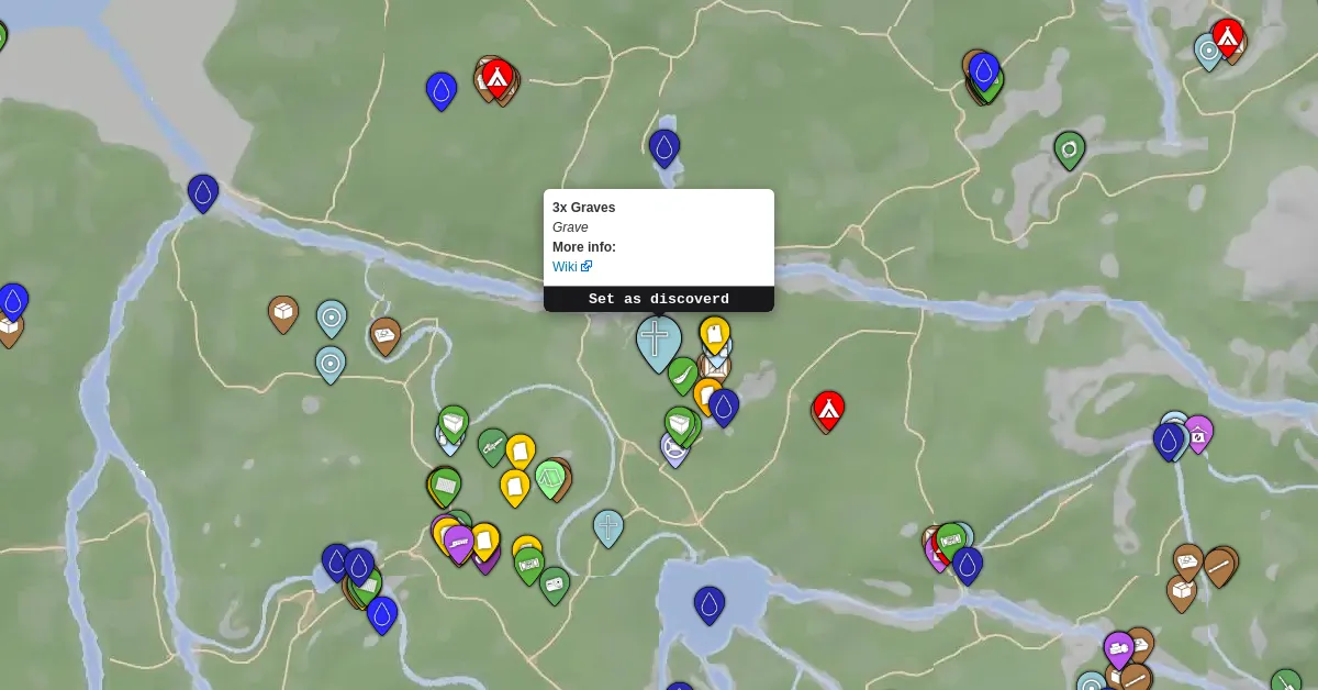 3x Graves - Sons Of The Forest Map