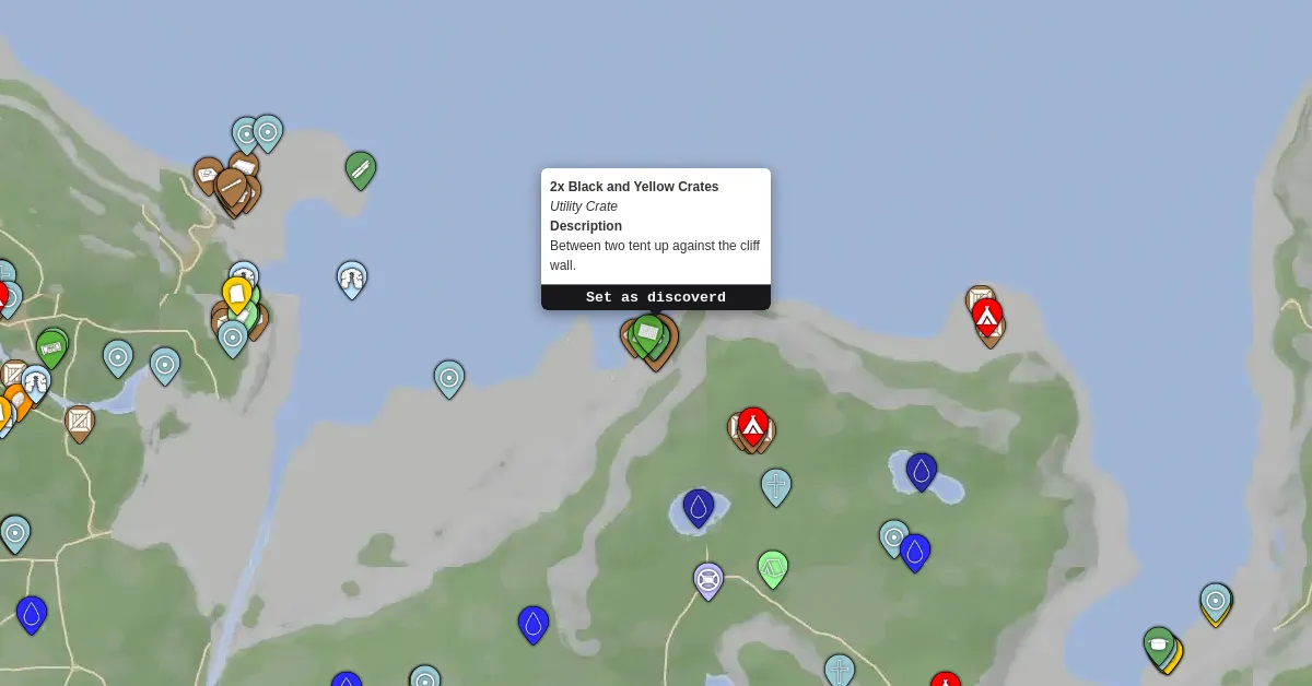 2x Black and Yellow Crates - Sons Of The Forest Map