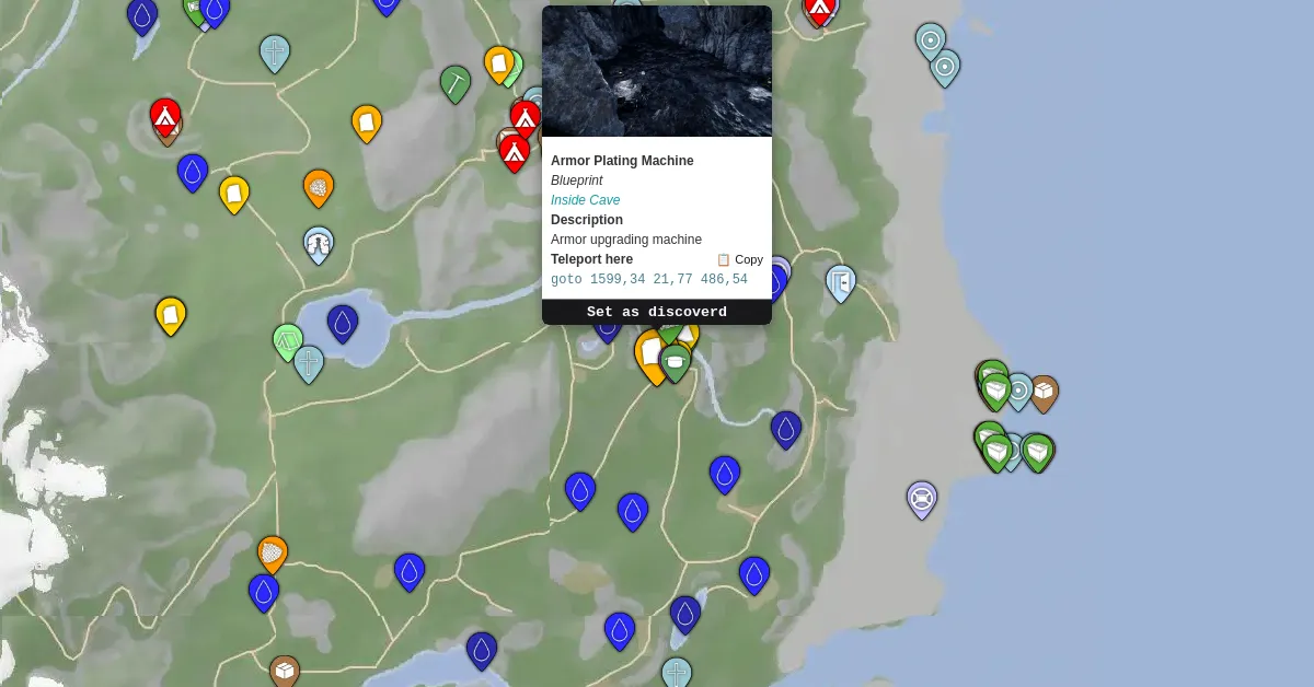 Armor Plating Machine - Sons Of The Forest Map