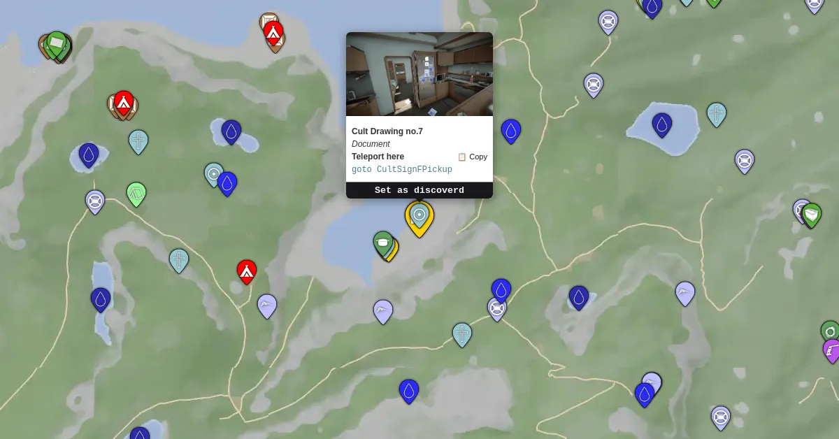 Cult Drawing no.7 - Sons Of The Forest Map