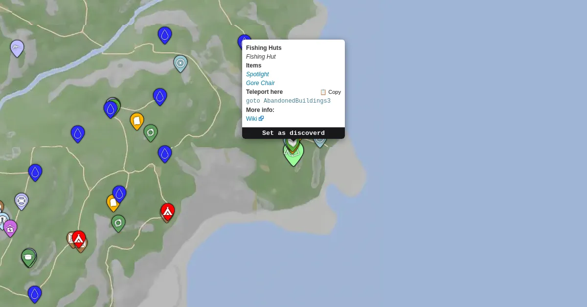Fishing Huts - Sons Of The Forest Map