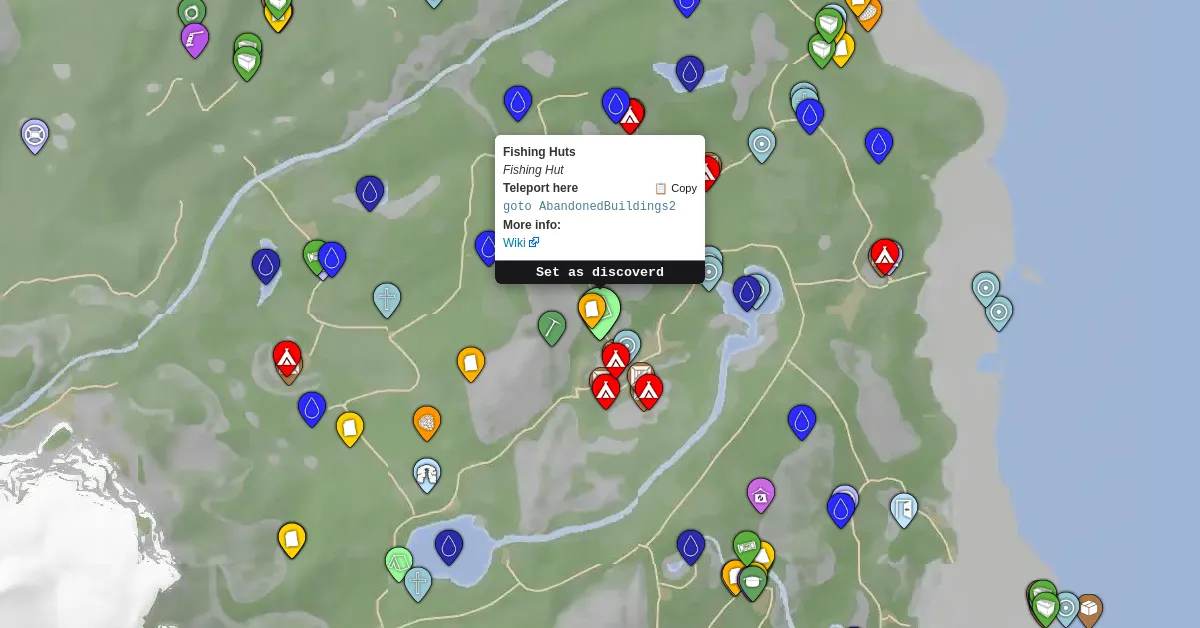 Fishing Huts - Sons Of The Forest Map