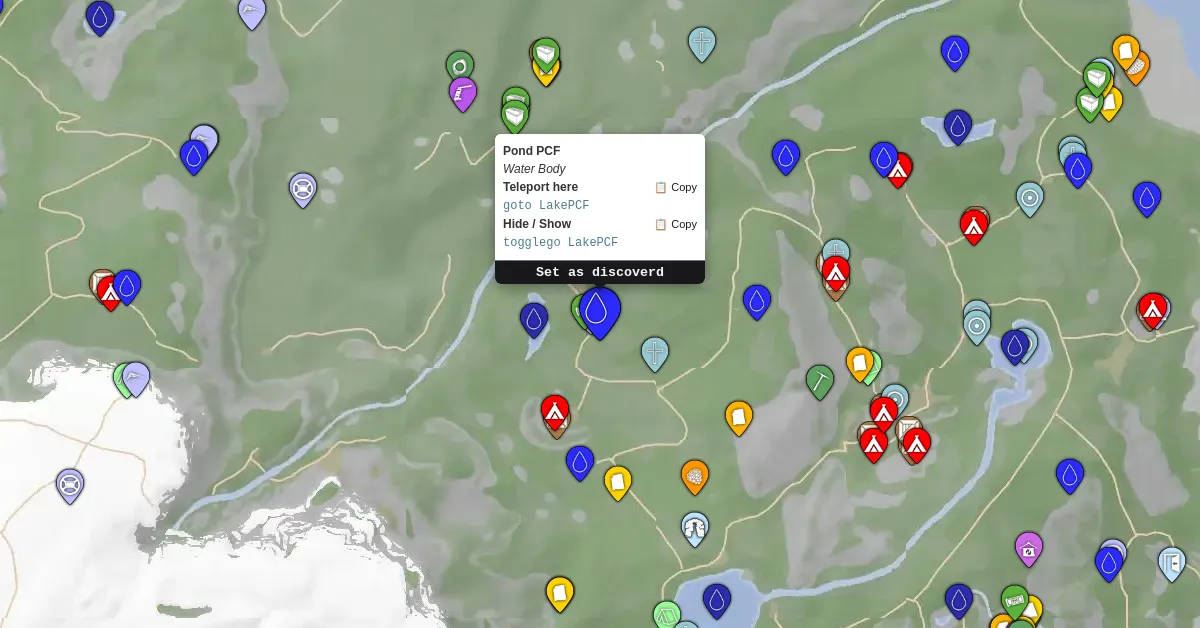 Pond PCF - Sons Of The Forest Map