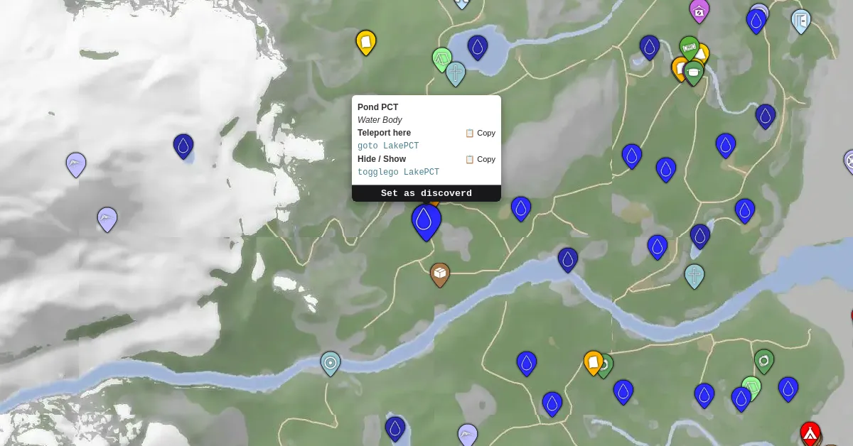 Pond PCT - Sons Of The Forest Map