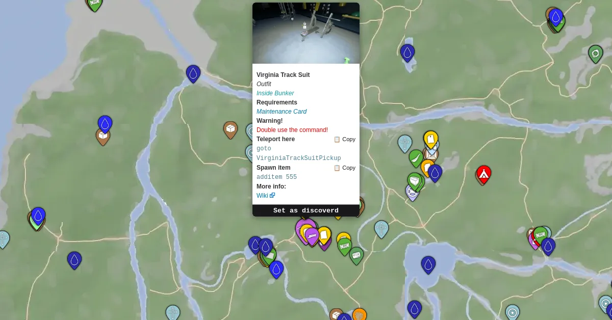 Virginia Track Suit - Sons Of The Forest Map