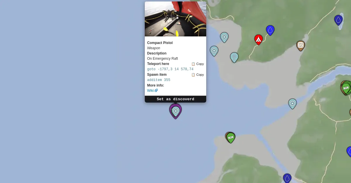 Compact Pistol - Sons Of The Forest Map