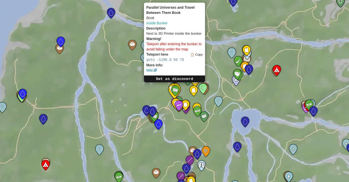 Parallel Universes and Travel Between Them Book - Sons Of The Forest Map