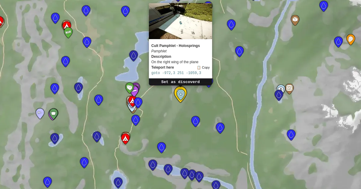 Cult Pamphlet - Holosprings - Sons Of The Forest Map