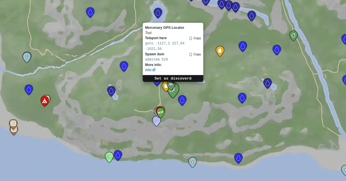 Mercenary GPS Locator - Sons Of The Forest Map