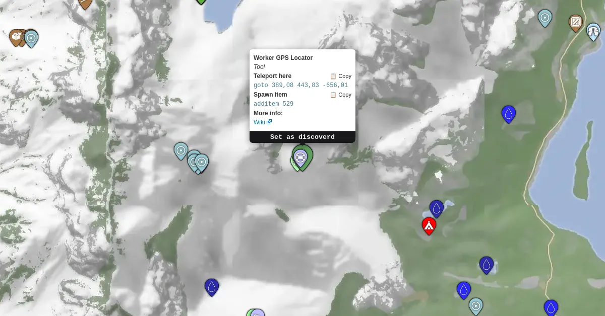 Worker GPS Locator - Sons Of The Forest Map